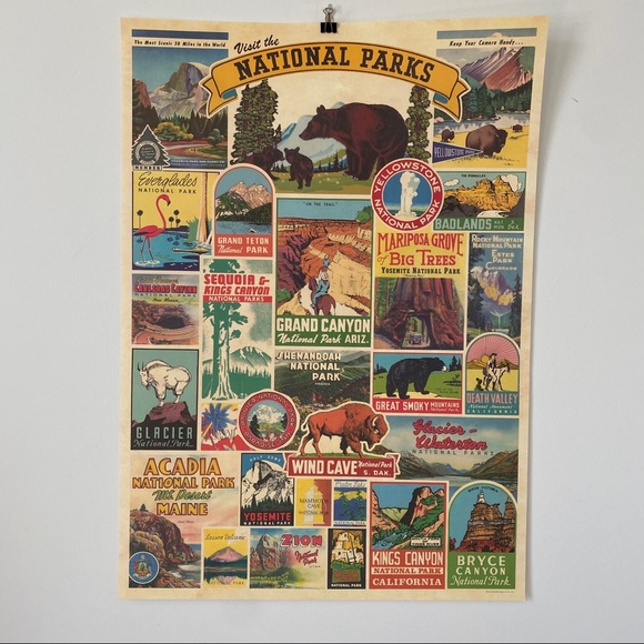 Cavallini | Art | Cavallini National Parks 2 X 28 Poster | Poshmark